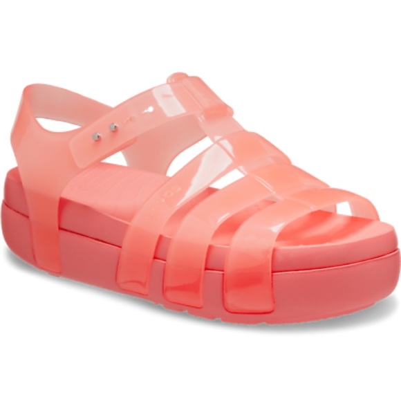 CROCS | Shoes | Crocs Splash Glossy Fisherman Sandals Neon Watermelon ...